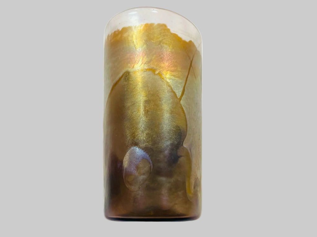 Abstract Modern Iridescent Studio Glass Vase Signed By Artist ...
