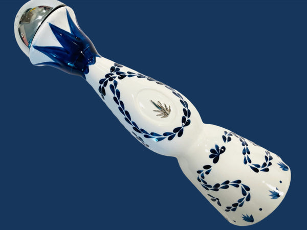 Blue On White Tequila Clase Porcelain Bottle Empty Decanter – Designer ...