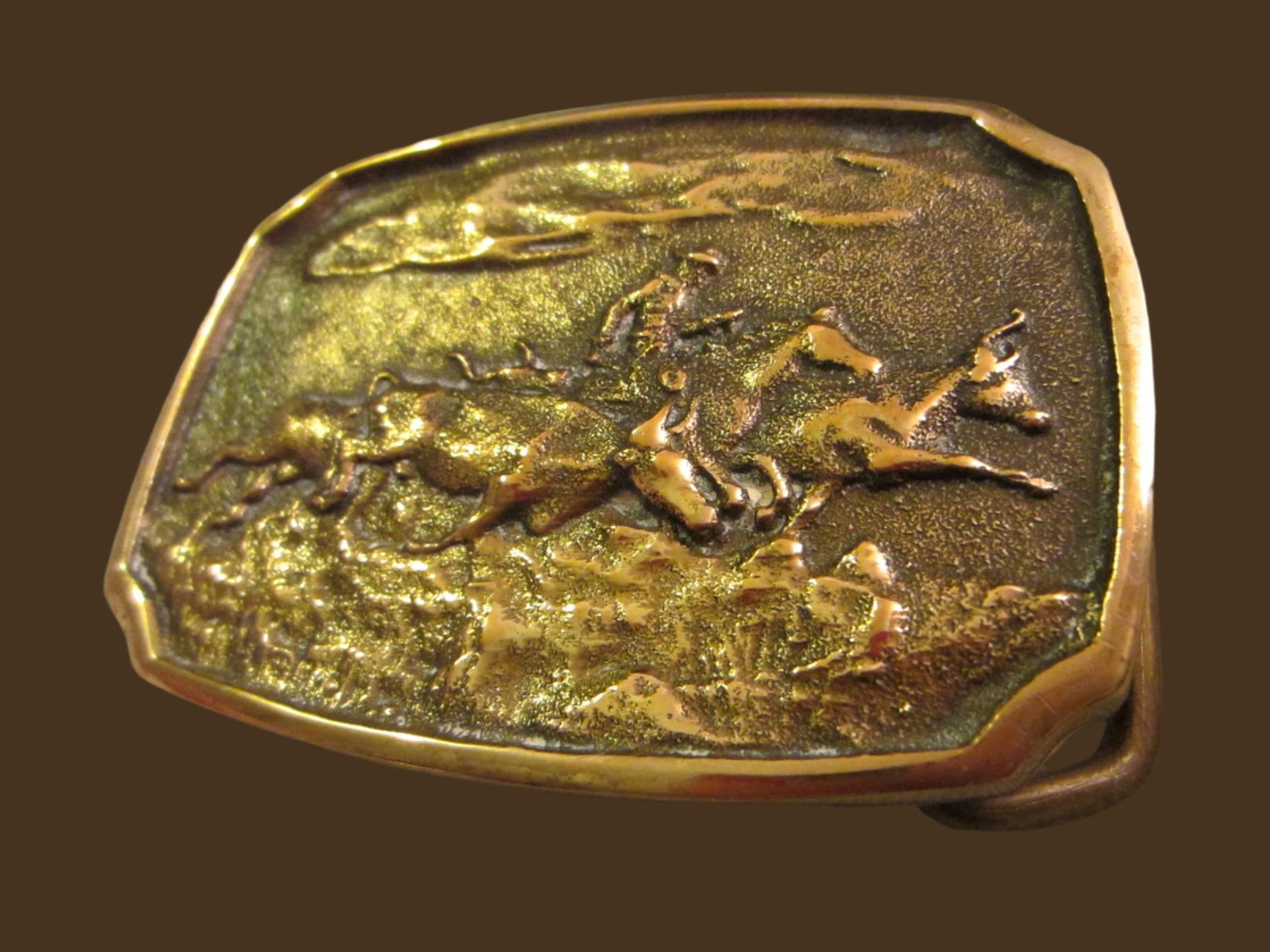 American Cowboy Western Solid Brass Equestrian Belt Buckle – Designer ...