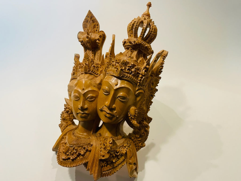 Rama Sita Hand Carved Walnut Statue Romeo Juliette of Bali – Designer ...