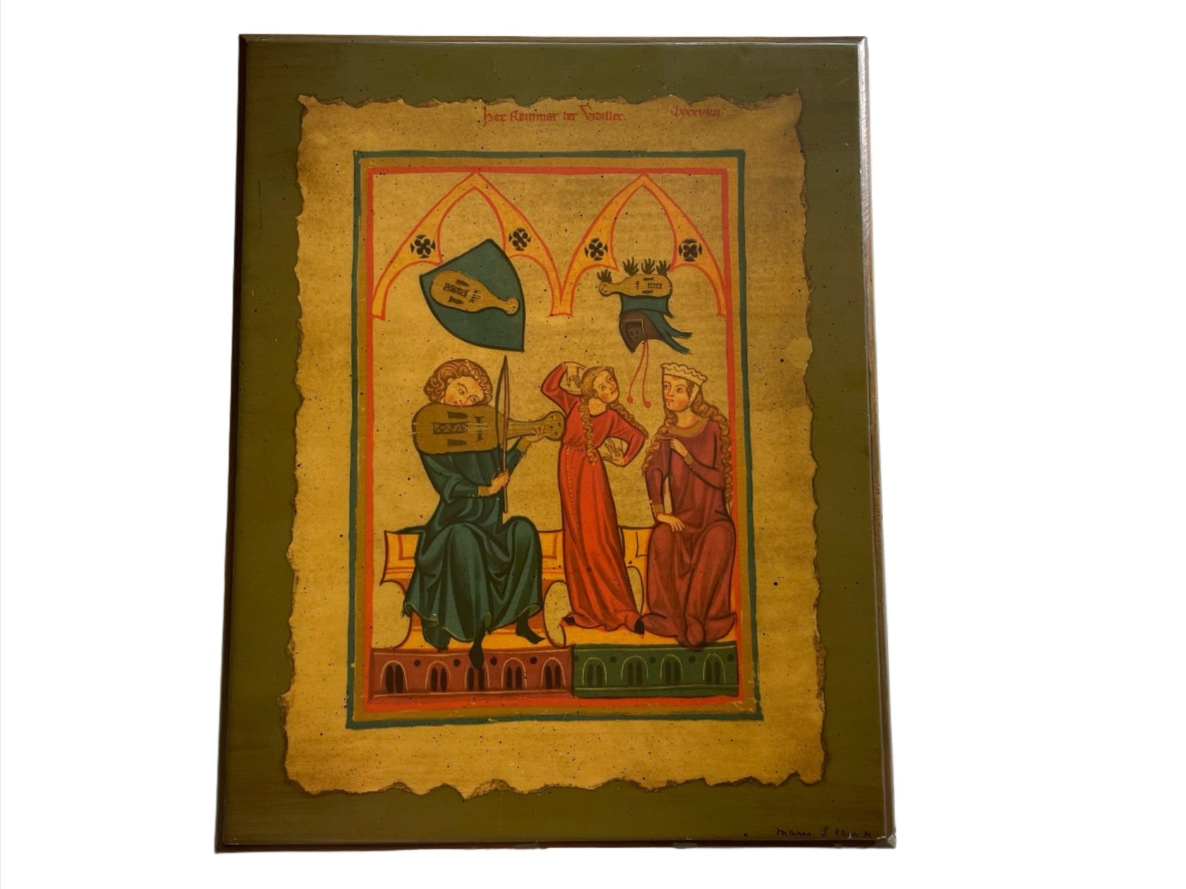 Mary S Clark Decoupage Medieval Opera Signature Panel Print – Designer ...