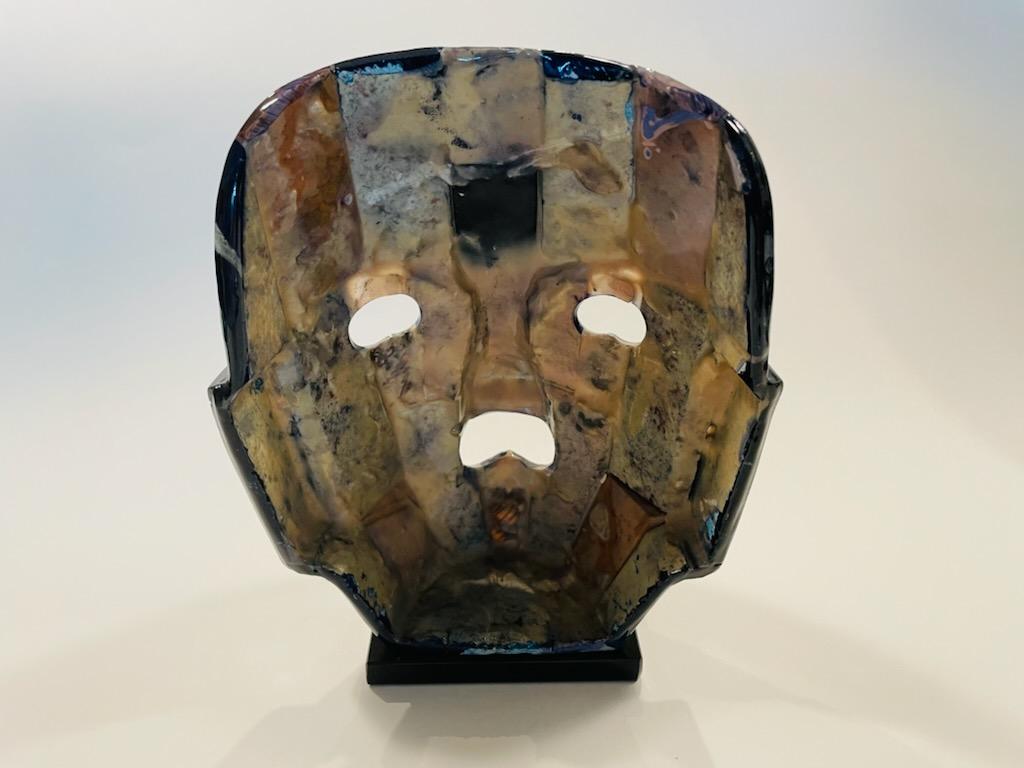 Mayan Aztec Style Mexican Ceremonial Abalone Mask Sculpture – Designer ...