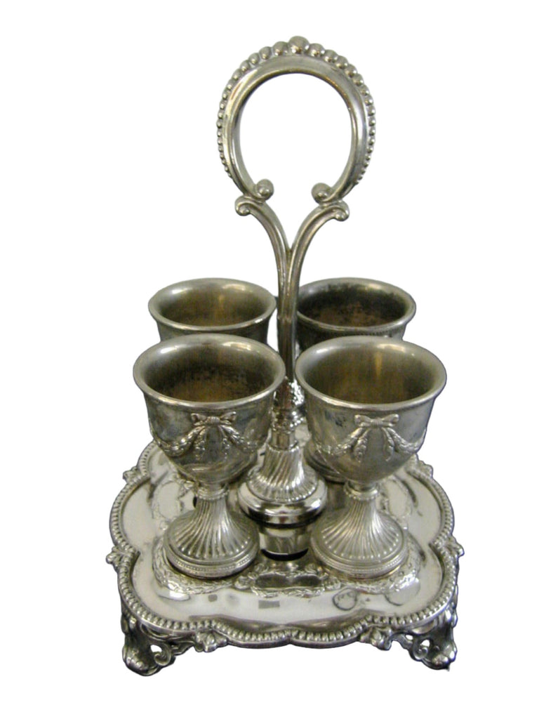 Corbell Provencal Silver Plated Egg Castor Fleur D Elise Hallmarked ...