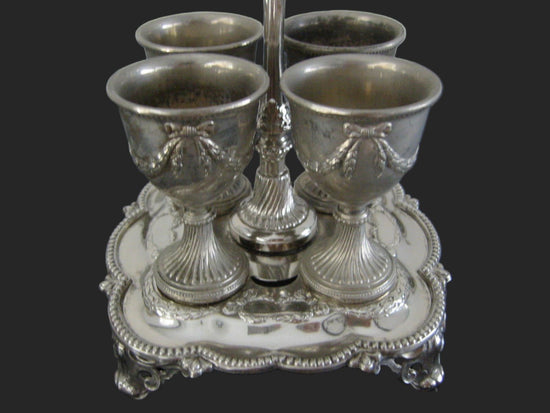Corbell Provencal Silver Plated Egg Castor Fleur D Elise Hallmarked ...