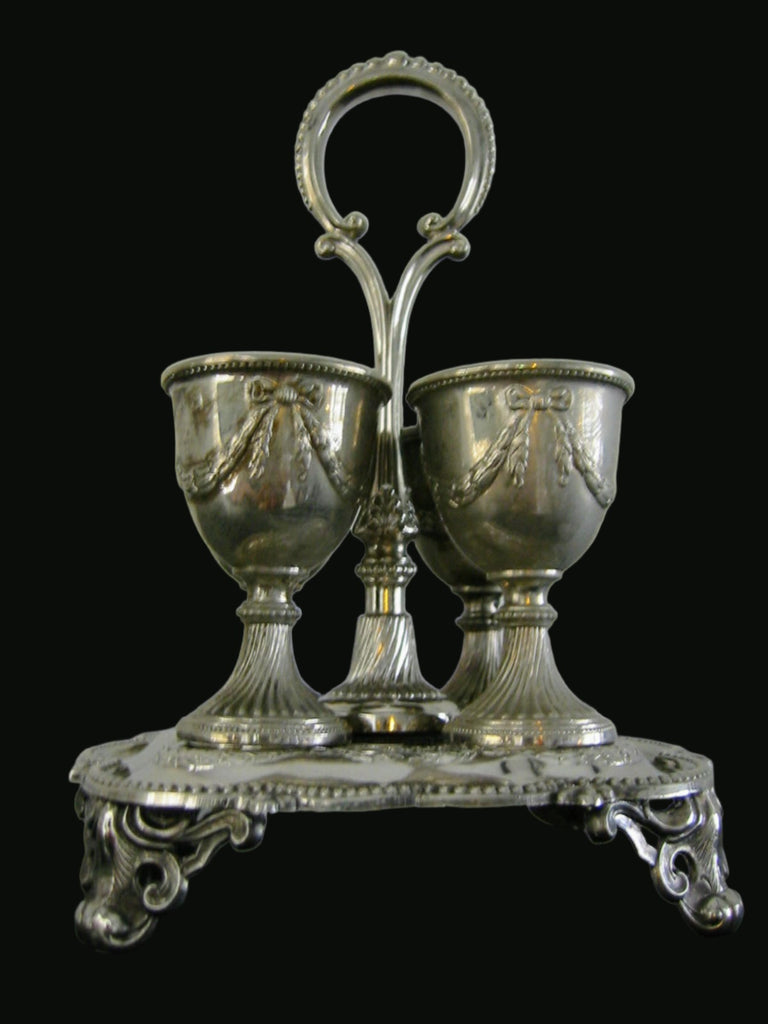 Corbell Provencal Silver Plated Egg Castor Fleur D Elise Hallmarked ...