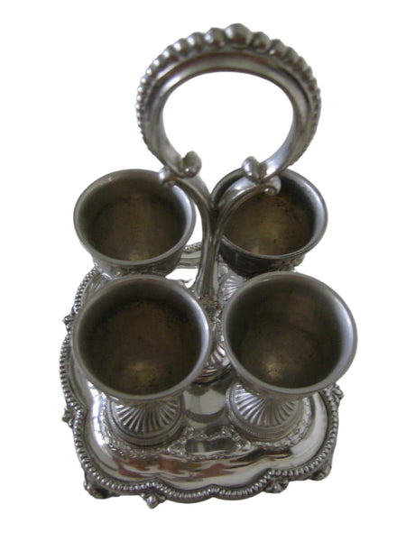 Corbell Provencal Silver Plated Egg Castor Fleur D Elise Hallmarked ...