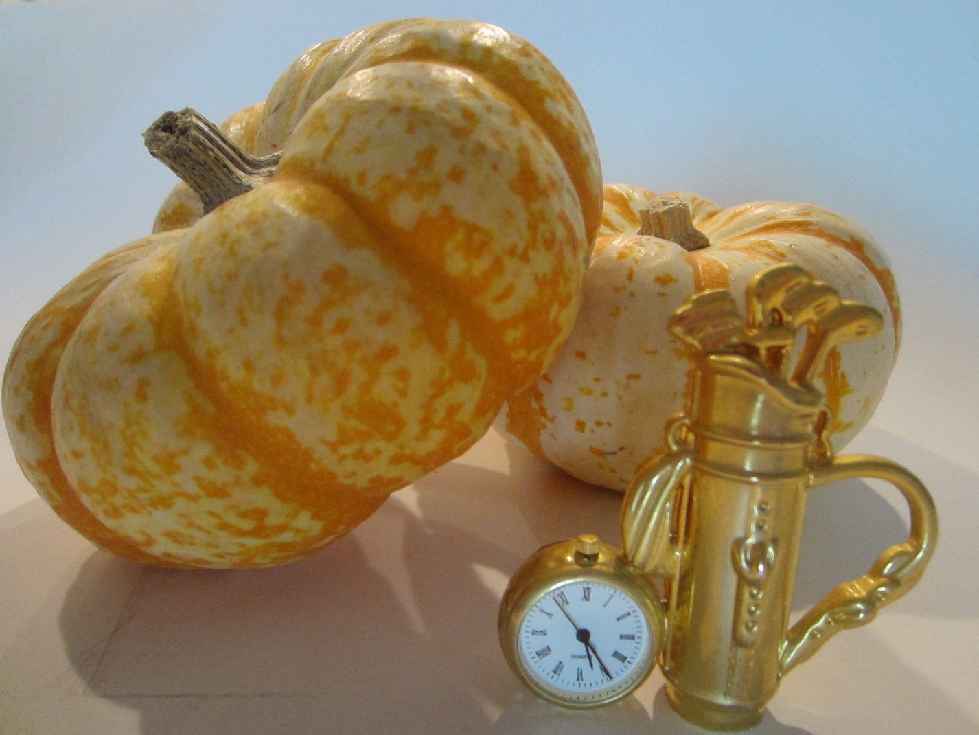 Mini Brass Quartz Golf Clock White Dial – Designer Unique Finds