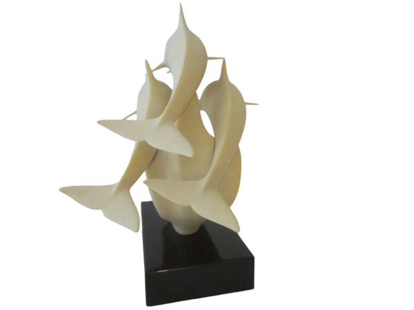 John Perry Three Dolphins Mid Century Modern Signature Sculpture ...
