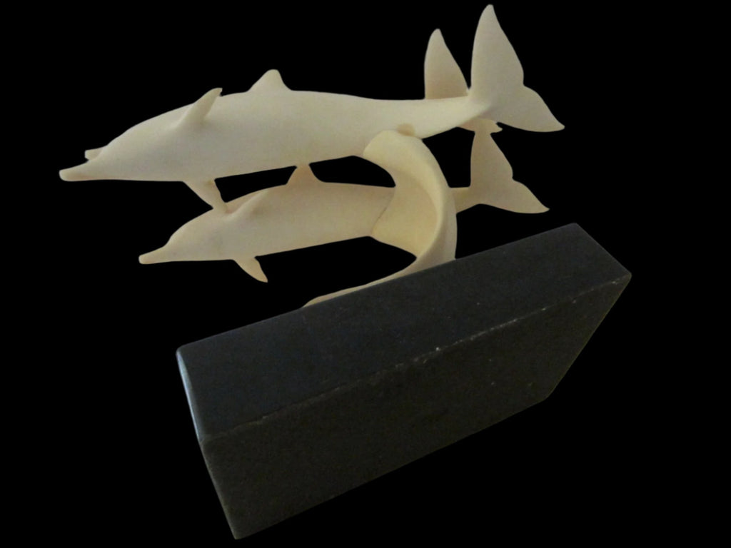 John Perry Three Dolphins Mid Century Modern Signature Sculpture ...