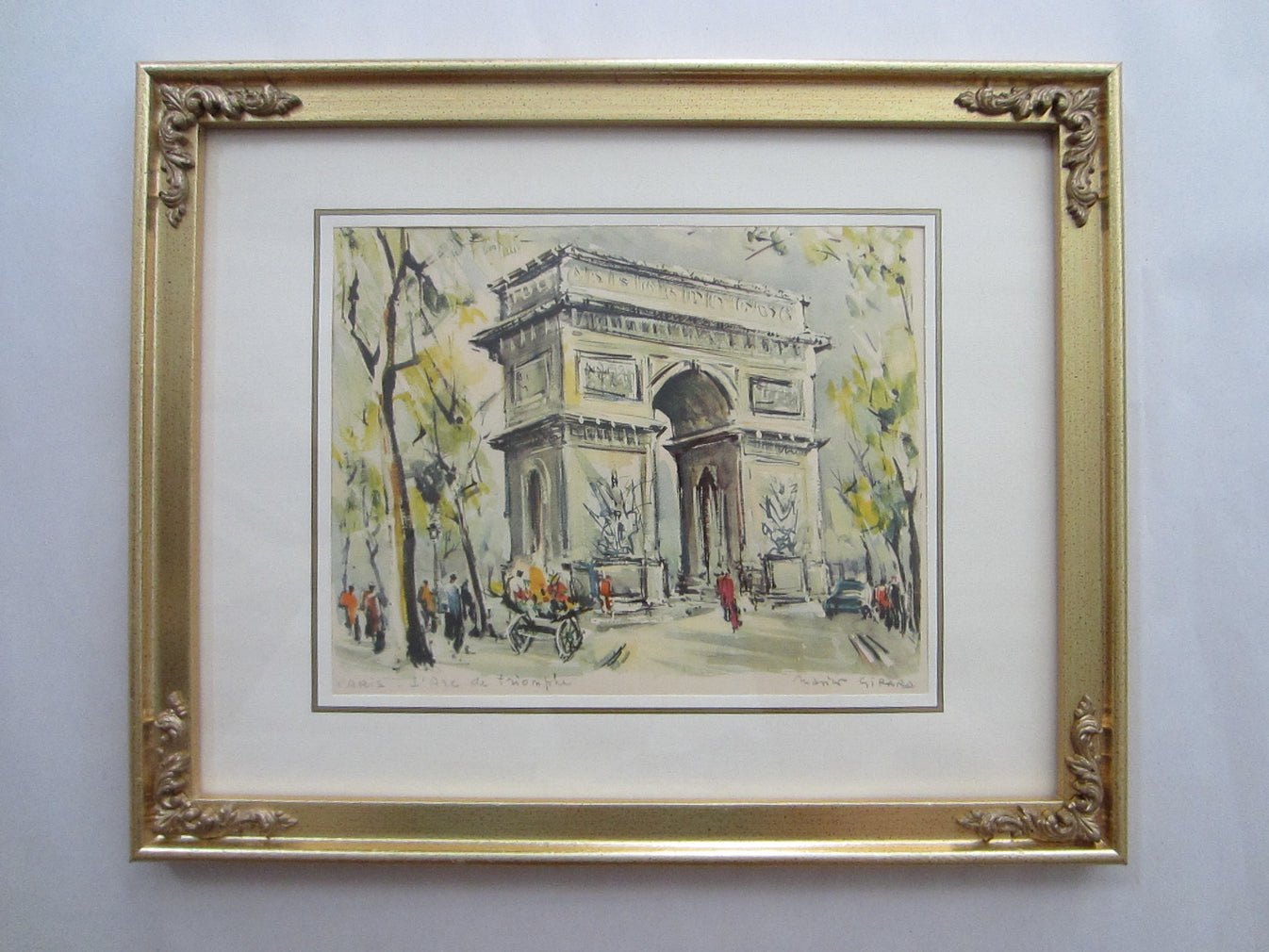 Marius Girard L Arc De Triomphe Impressionist Cityscape Signed French ...