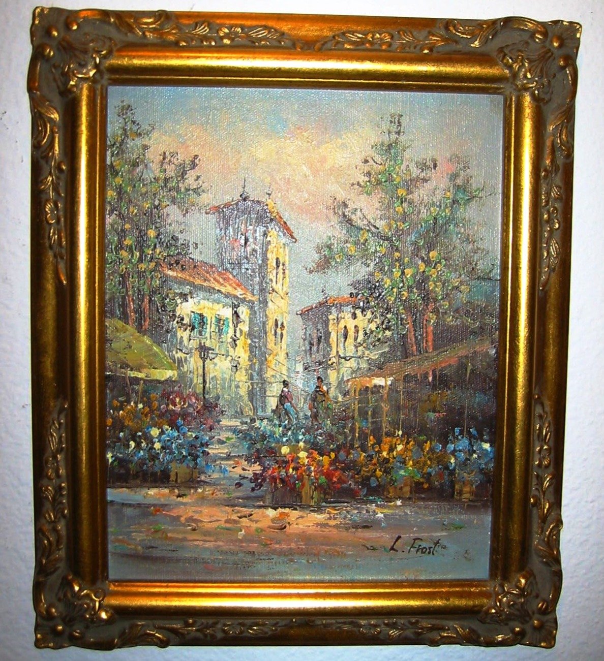 L Frost Architectural Botanical Impressionist Oil On Panel – Designer ...