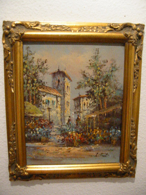 L Frost Architectural Botanical Impressionist Oil On Panel – Designer ...