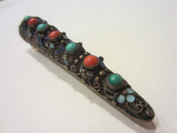 Silver Mesh Finger Guard Gold Plated Precious Gem Stones – Designer ...