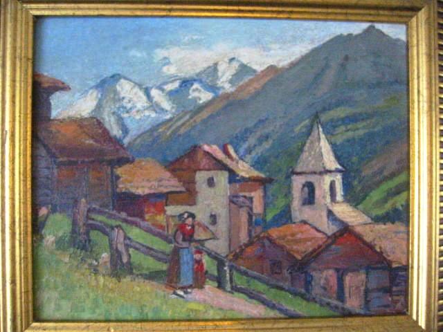 Freeman G Muir Signed Oil On Canvas Board Provenance Titled Switzerlan ...