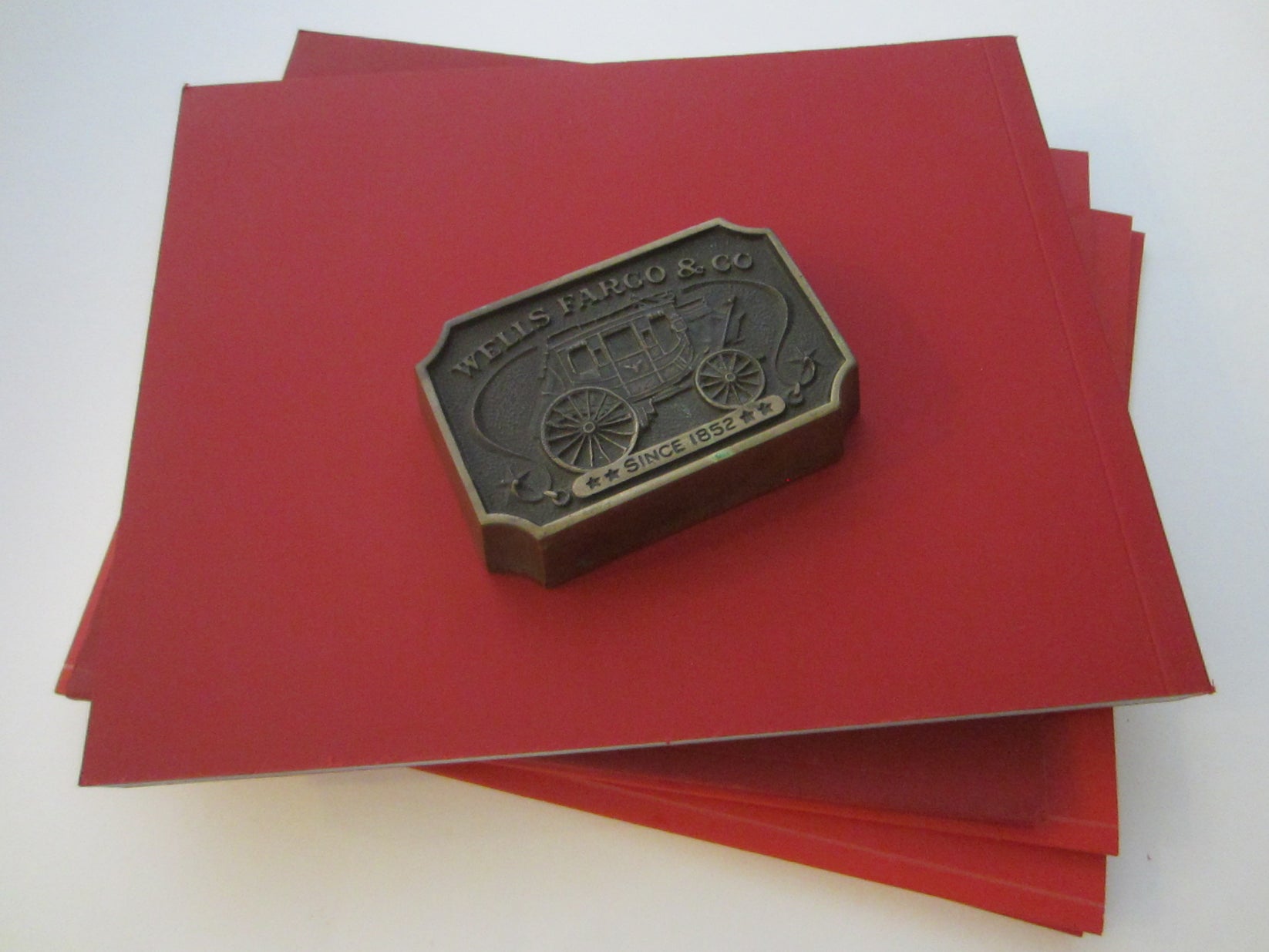 Wells Fargo Co Bronze Coach Paperweight Scripted – Designer Unique Finds