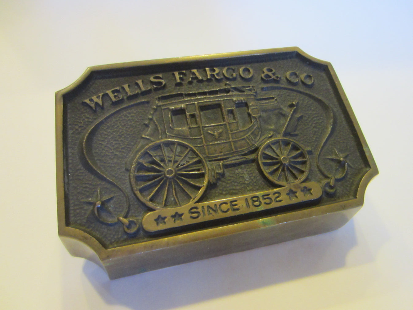 Wells Fargo Co Bronze Coach Paperweight Scripted – Designer Unique Finds