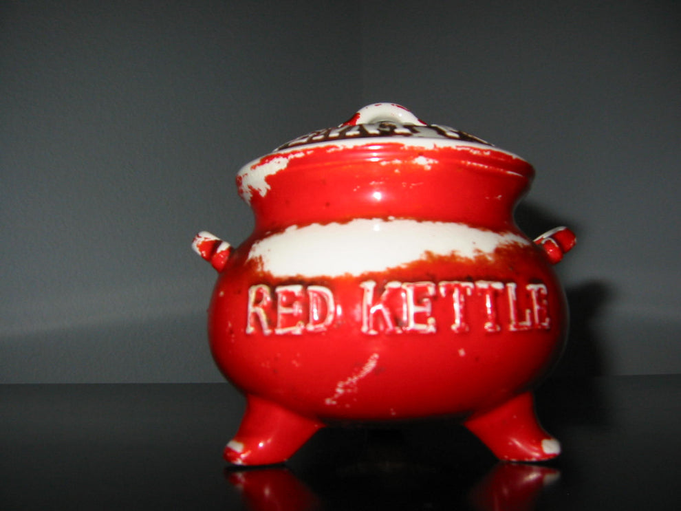 Red Kettle Penny Pot Lego Japan Ceramic Bank – Designer Unique Finds