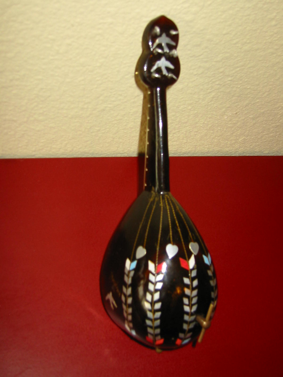 Musical Mandolin Composed Bakelite Geometric Characters Mother Of Pear ...