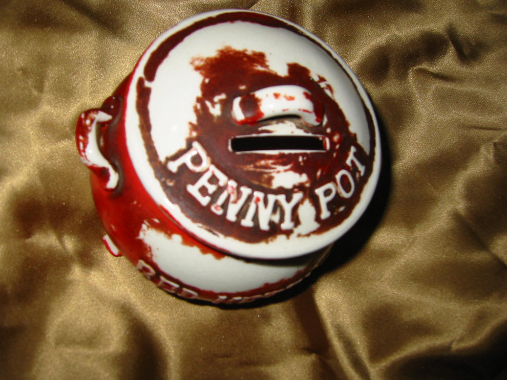 Red Kettle Penny Pot Lego Japan Ceramic Bank – Designer Unique Finds