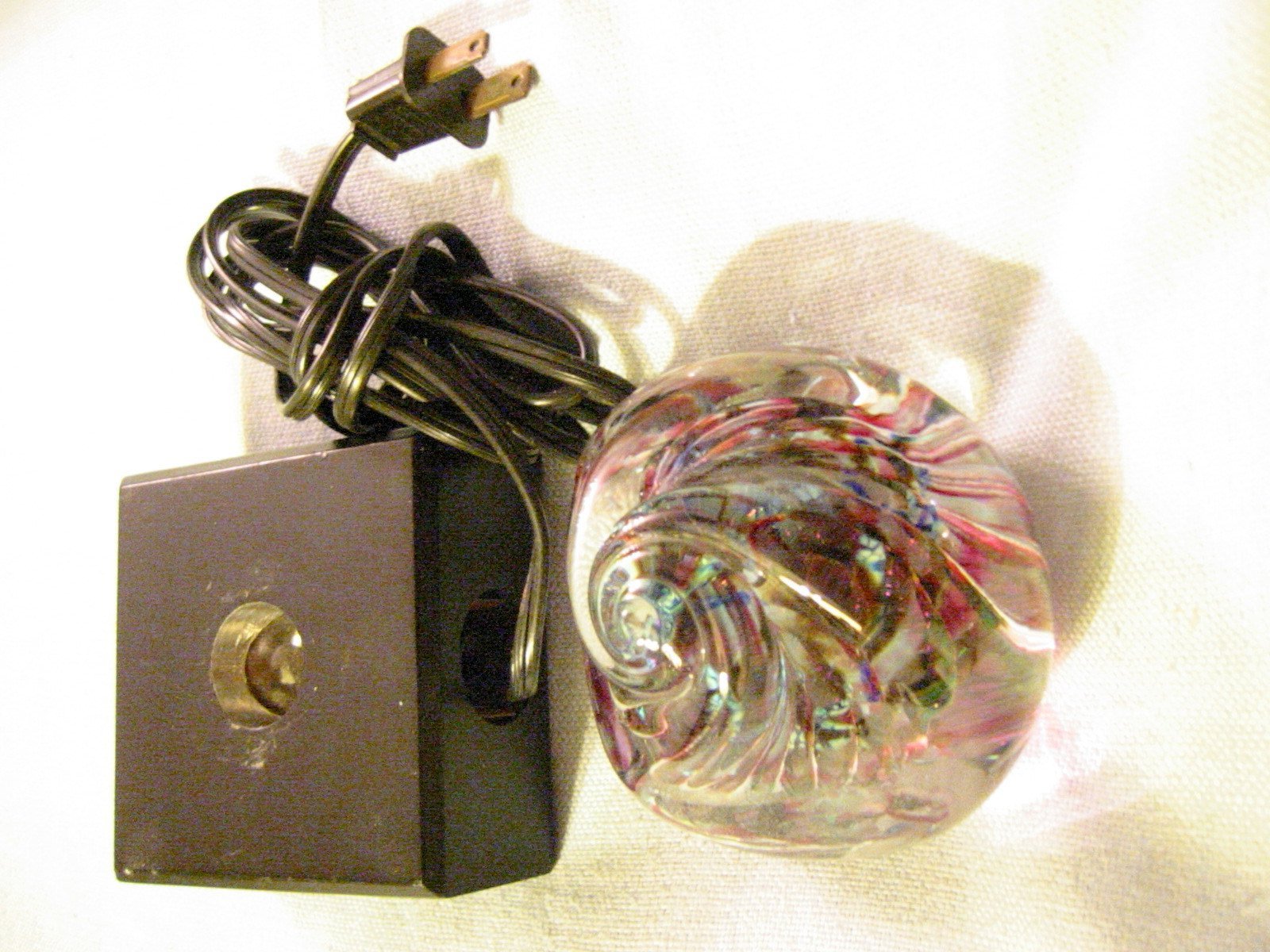 Murano Glass Rainbow Paperweight Night Light – Designer Unique Finds