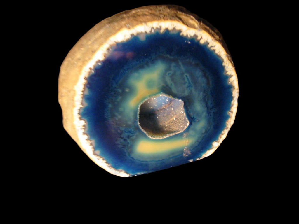 Icy Cut Blue Agate Brazilian Geode – Designer Unique Finds