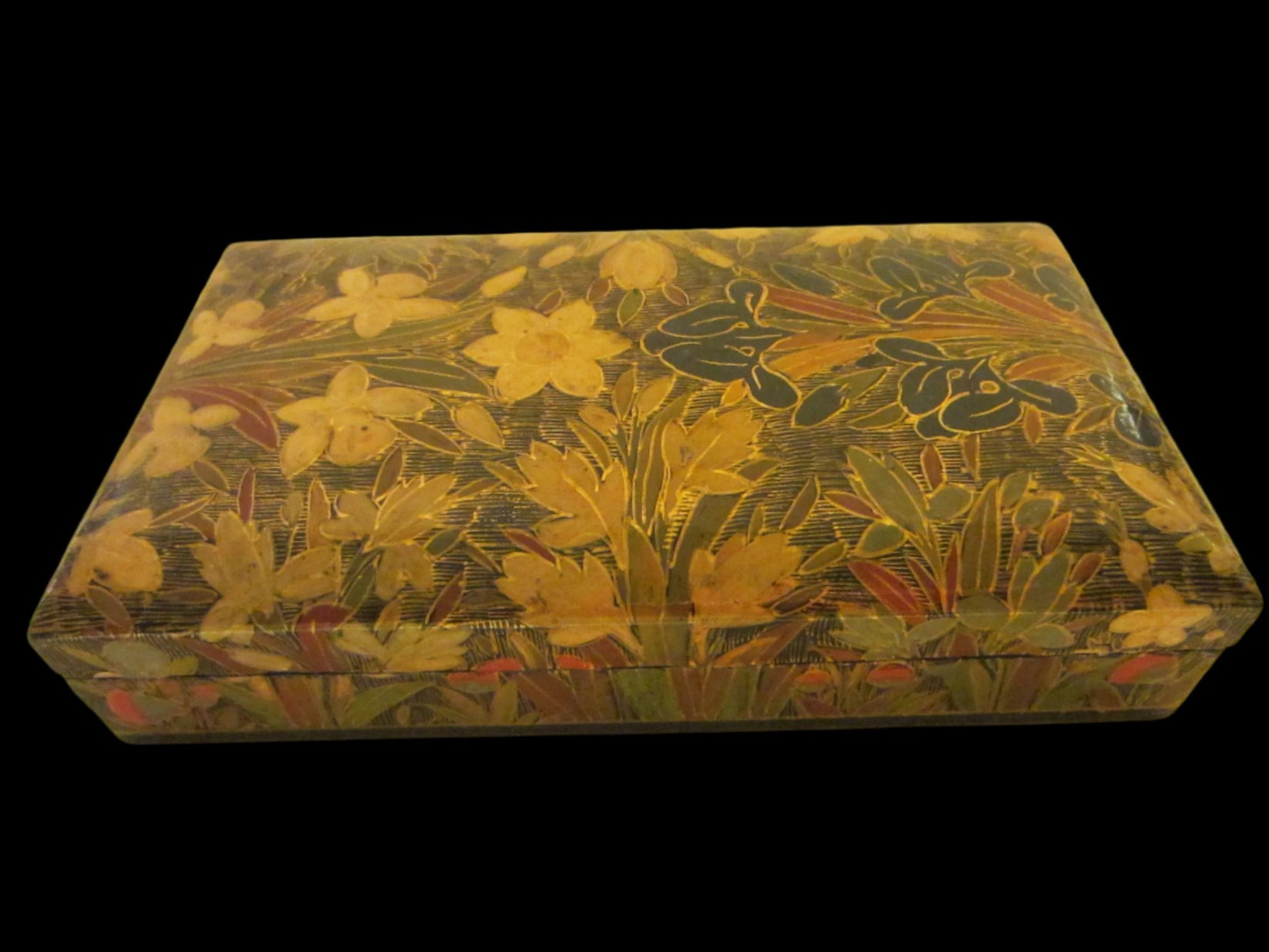 Papier Mache Lacquer Box Handmade In Kashmir India Exclusive Kimcal ...
