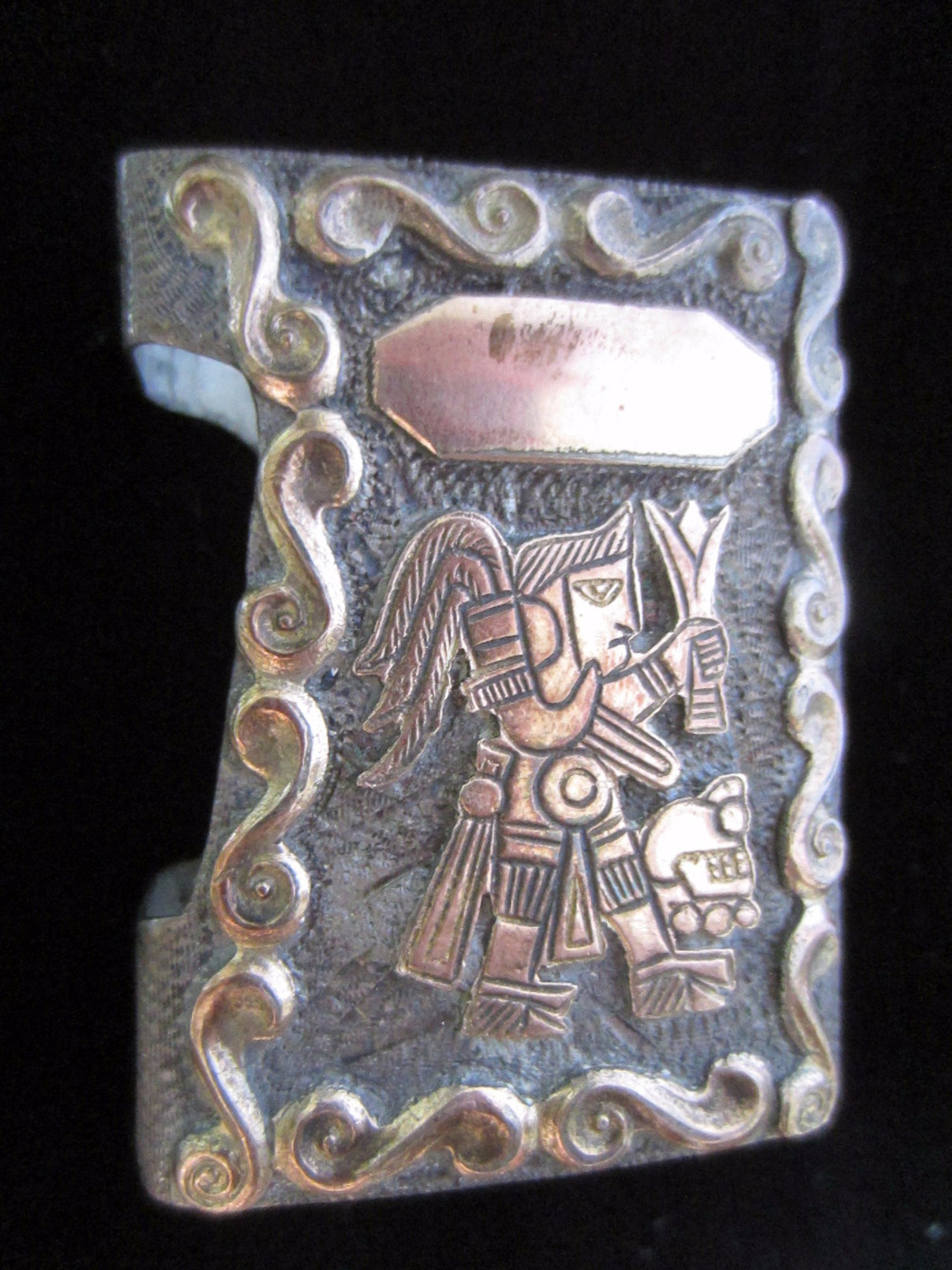 Colonial Style Bronze Match Box Holder Figurative Sundial Design ...