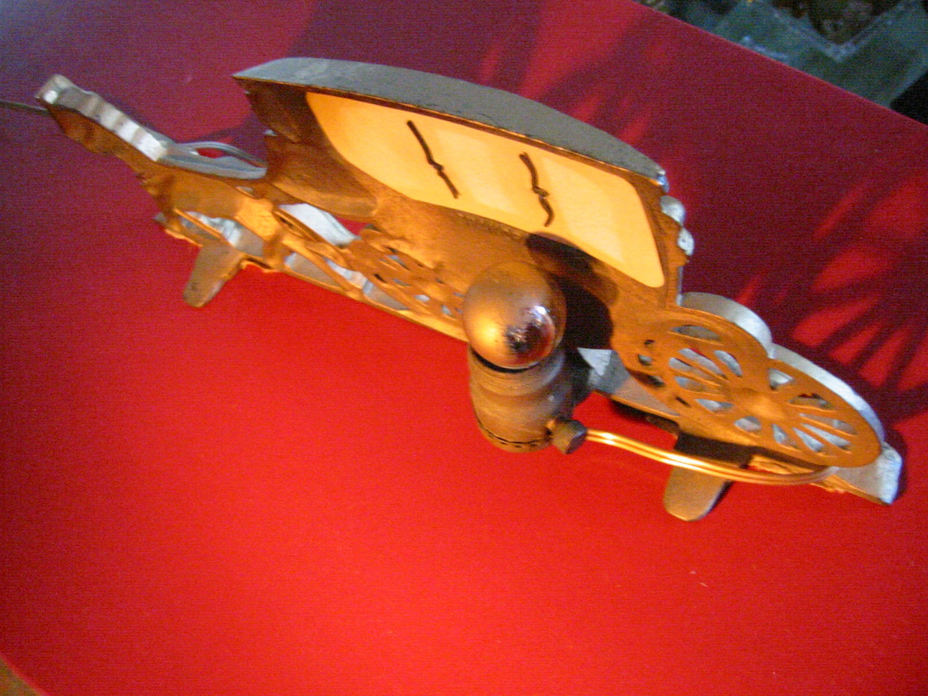 Art Deco Equestrian Spanora Stage Coach Nightlight Brass Lamp ...