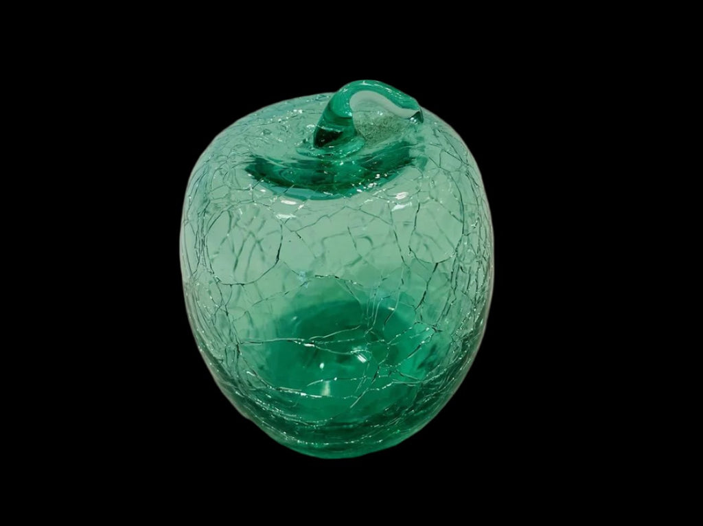 Green Crackle Glass Apple Paperweight – Designer Unique Finds