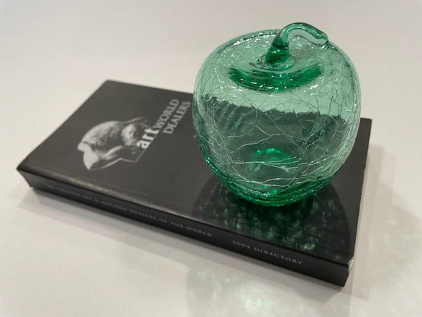 Green Crackle Glass Apple Paperweight – Designer Unique Finds