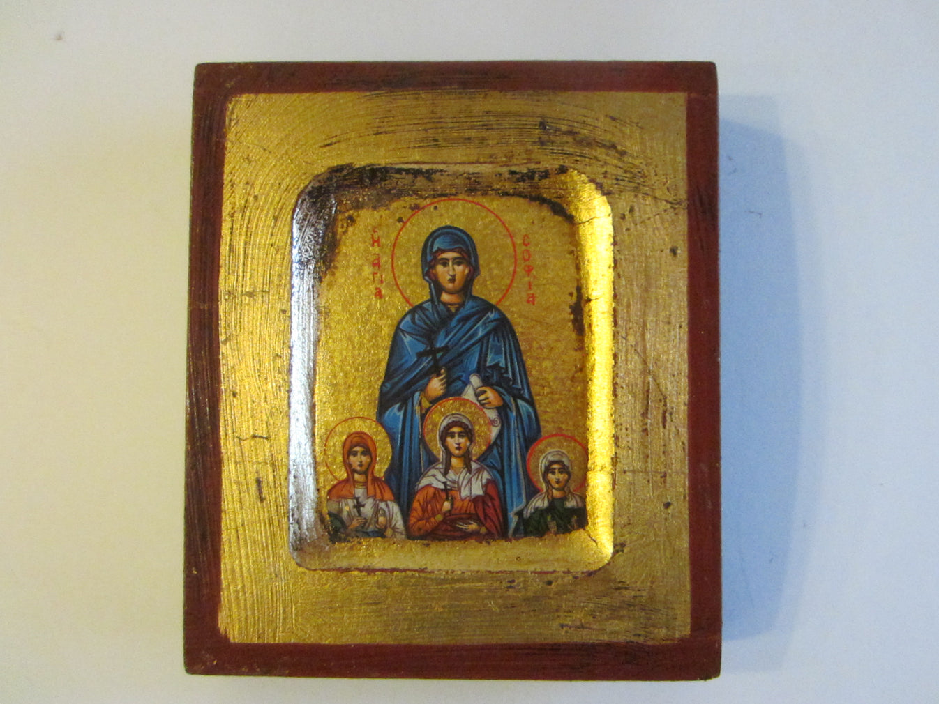 Religious Icon Hand Made In Greece Gold Painted Scripted – Designer ...
