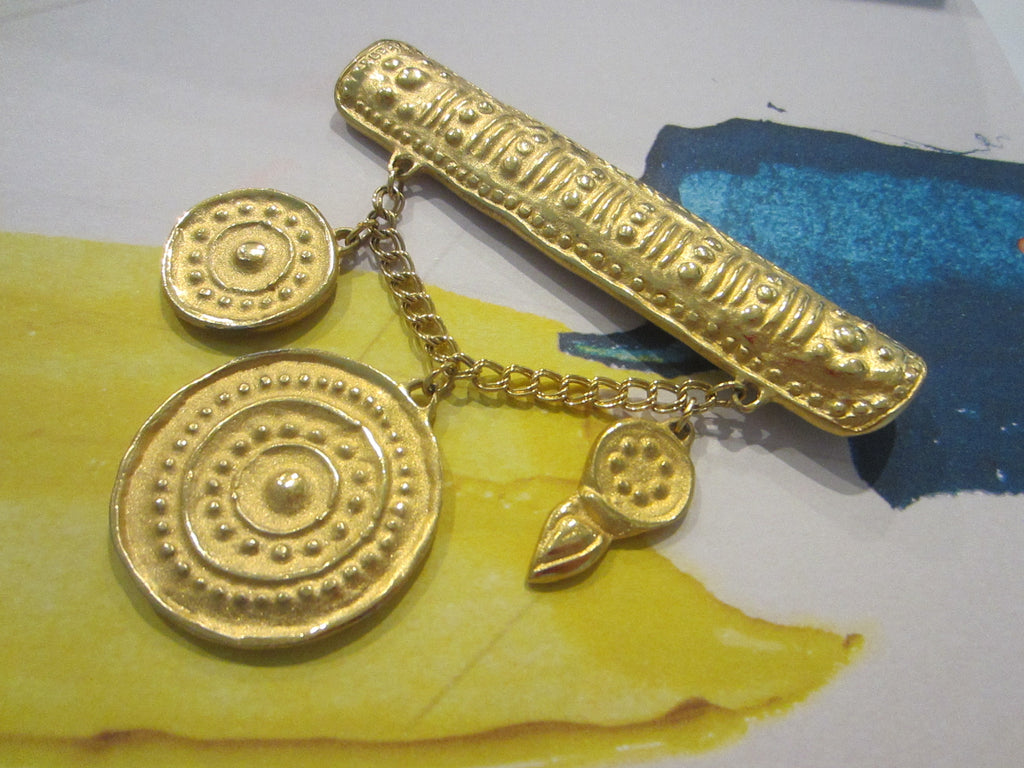 Givenchy Charms Bar Brooch On Link Chain – Designer Unique Finds