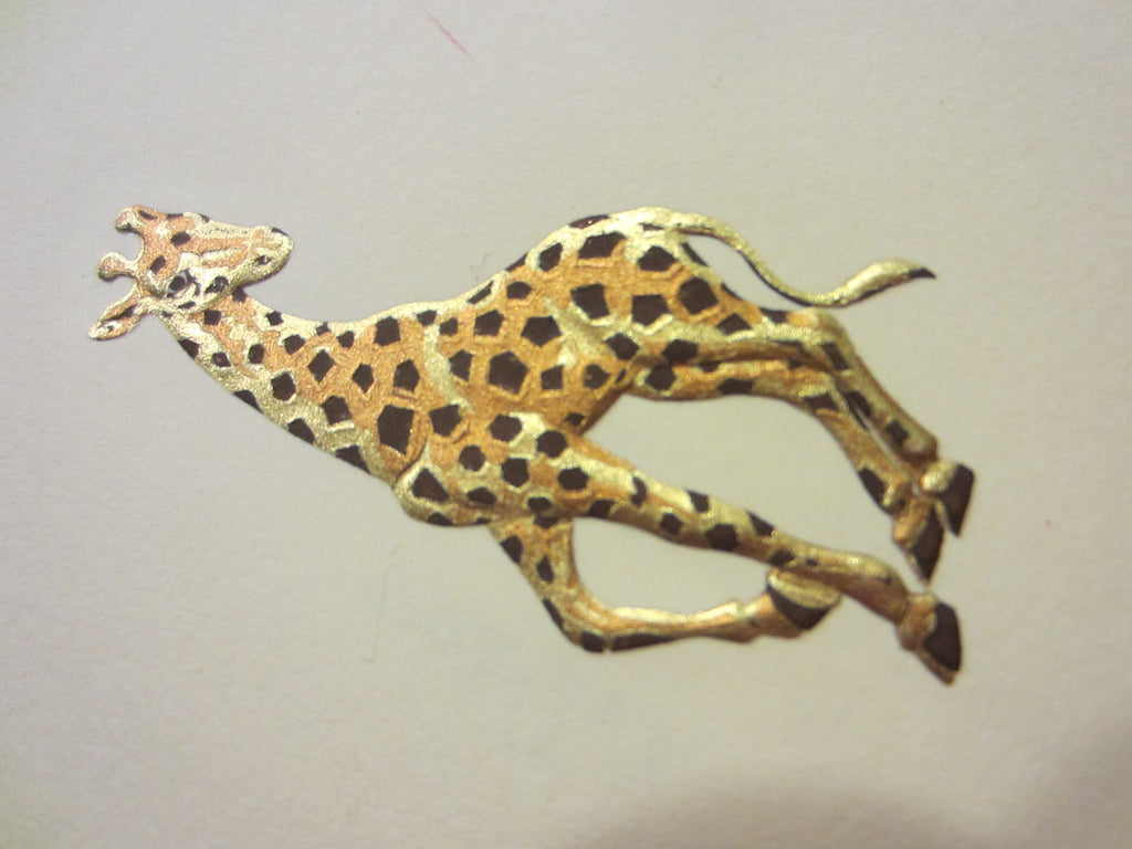 Cartier Note Cards Gold Giraffes Stationary Desk Accessories – Designer ...