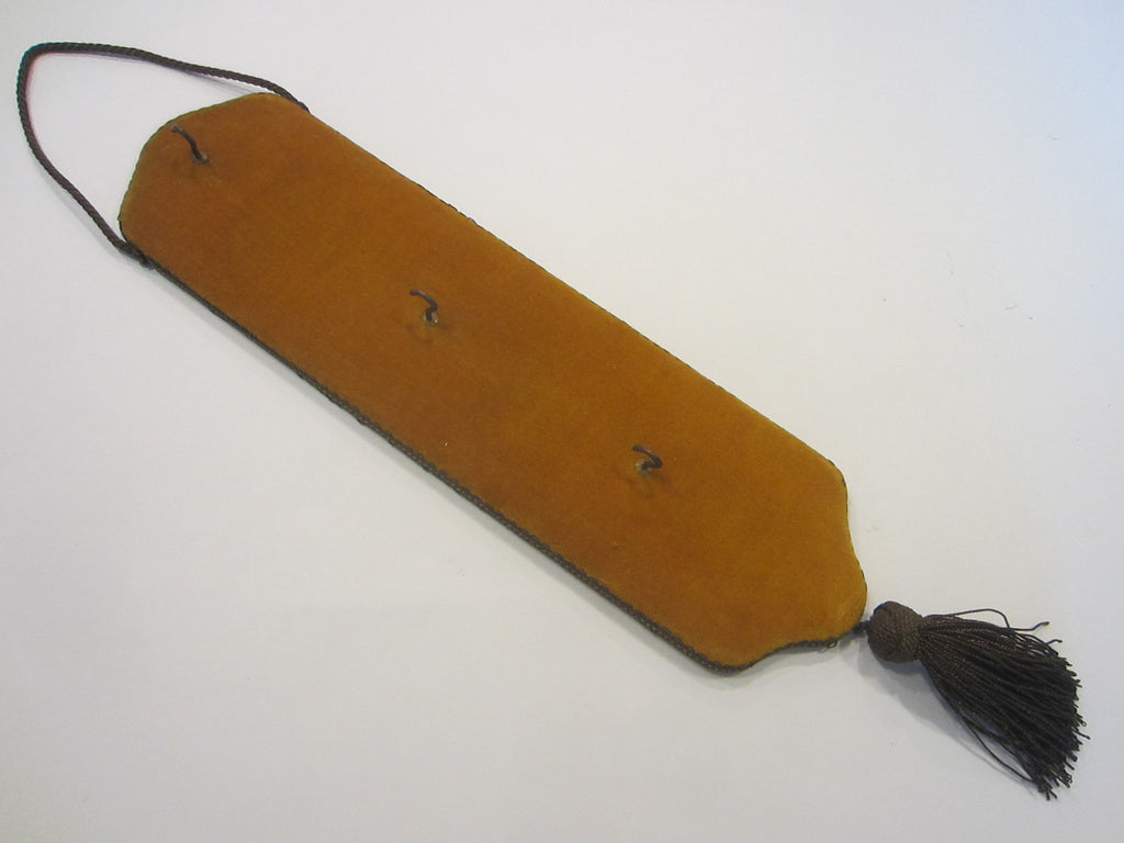 Golden Velvet Tassel Motif Hanging Accent Holds Brass Hooks – Designer ...