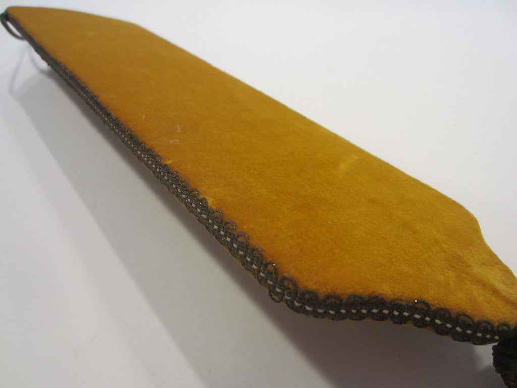 Golden Velvet Tassel Motif Hanging Accent Holds Brass Hooks – Designer ...