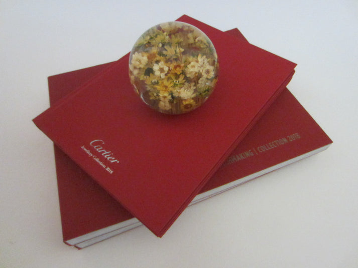Post Modern Lucite Paperweight Wild Flowers Encased – Designer Unique Finds