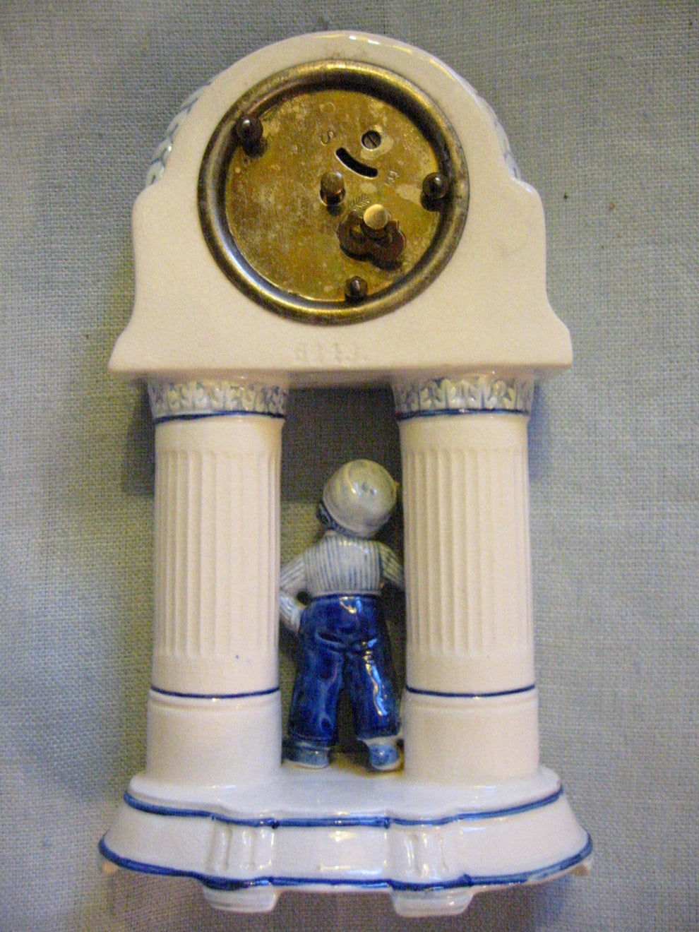 Blue White Delfts Holland Porcelain Signature Dutch Clock Vases ...