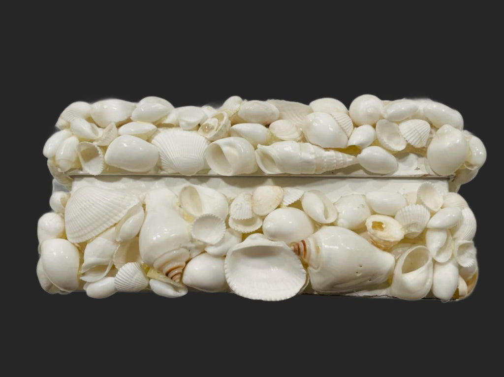 White Rectangle Seashells Box Made in Philippines – Designer Unique Finds
