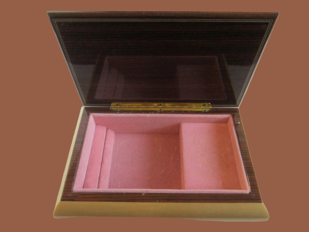 Italian Romance Musical Jewelry Box Floral Marquetry Made in Italy ...