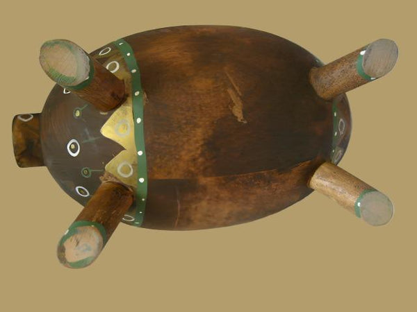 Stick Pin Holder A Pig Hand Painted Solid Wood Cut Folk Art Sculpture ...