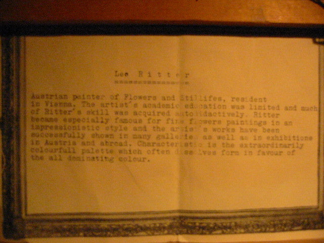 Leo Ritter Austrian Still Life Fruits Signed Oil On Canvas – Designer ...