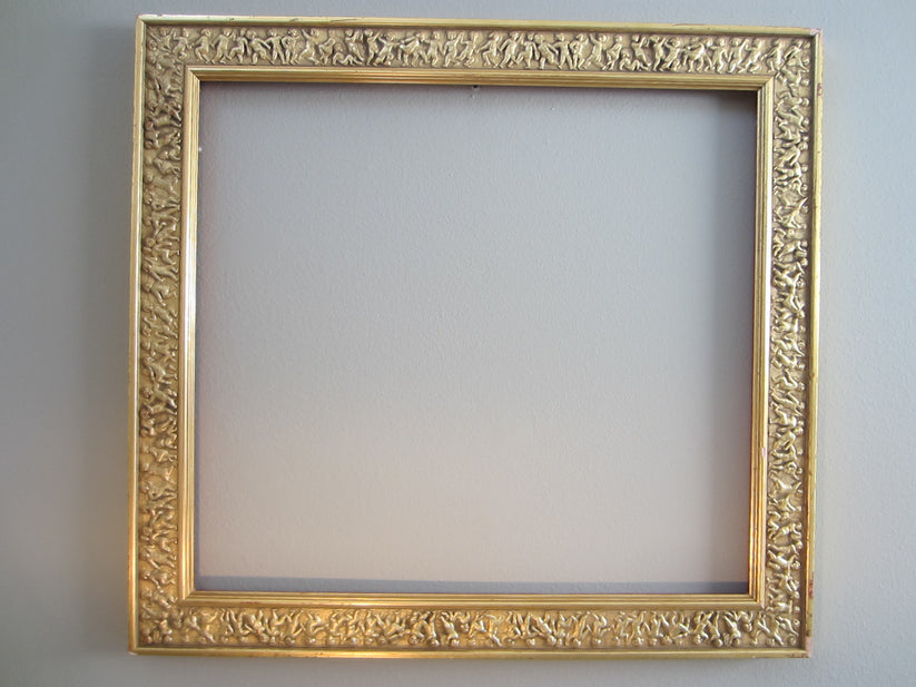 Ornamental Italian Style Raised Figures Gold Leaf Frame – Designer ...