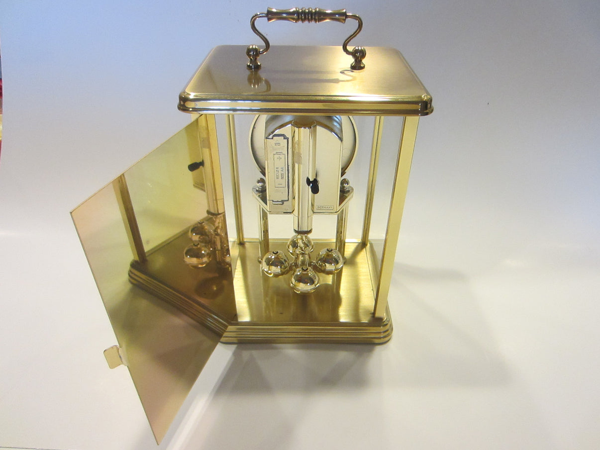 Hampton Anniversary Clock Quartz Germany Brass Pendulum Handle ...