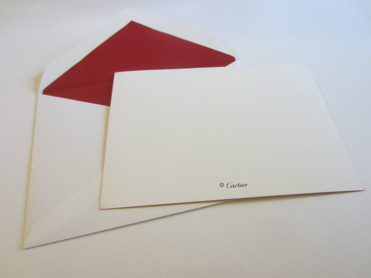 Cartier Box Of Red Note Cards And Envelopes – Designer Unique Finds