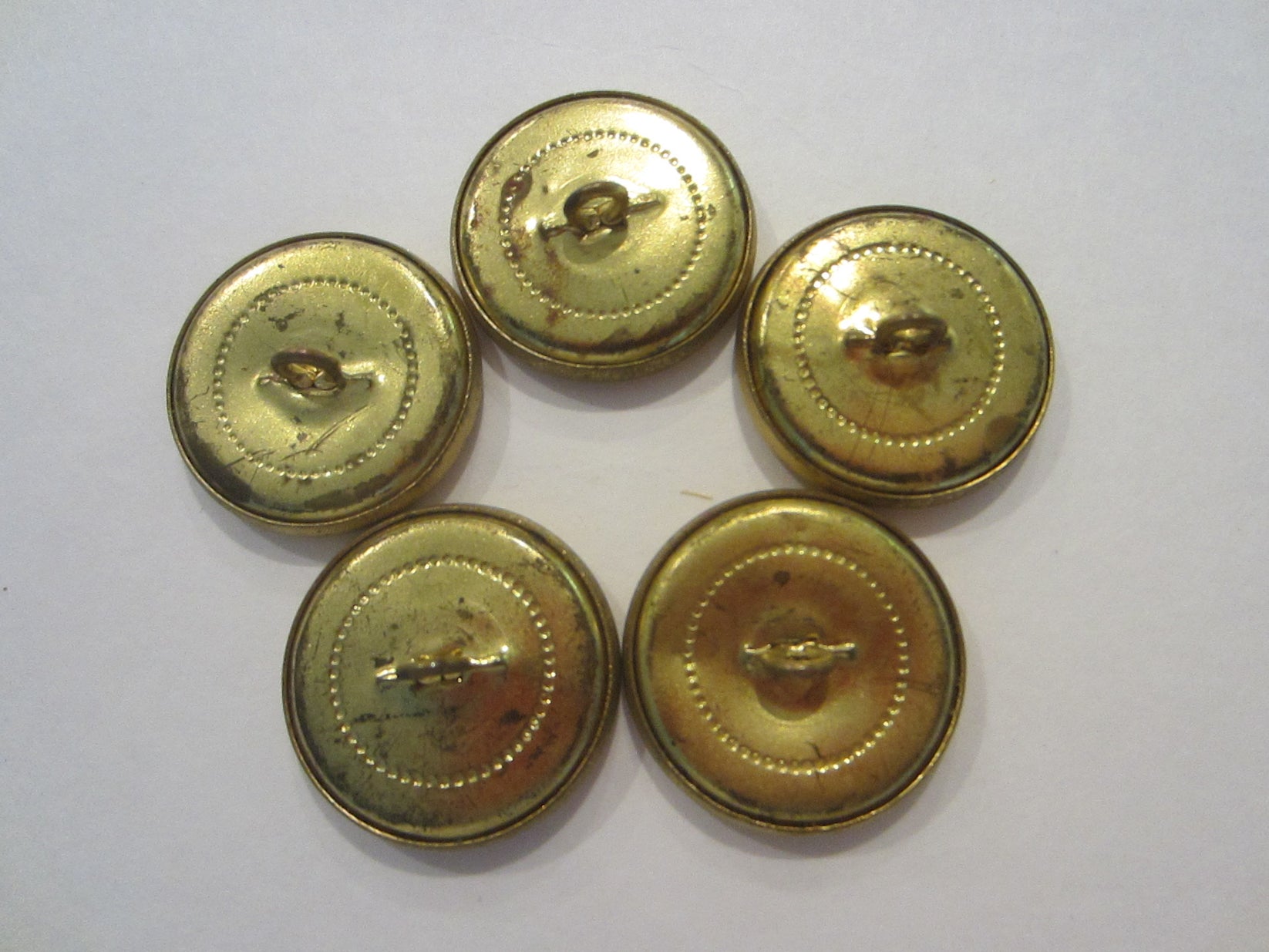 Vintage Brass Crown Buttons Set – Designer Unique Finds