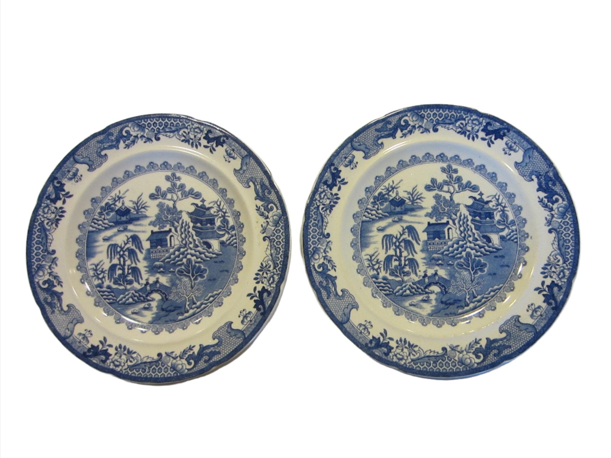 Masons Ironstone China England Signature Transfer Blue Plates ...
