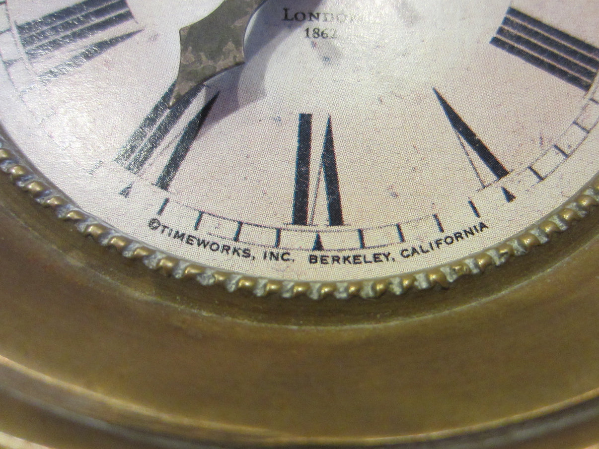 Thos Saville London Timeworks Brass Crested Clock London Wall Decor ...