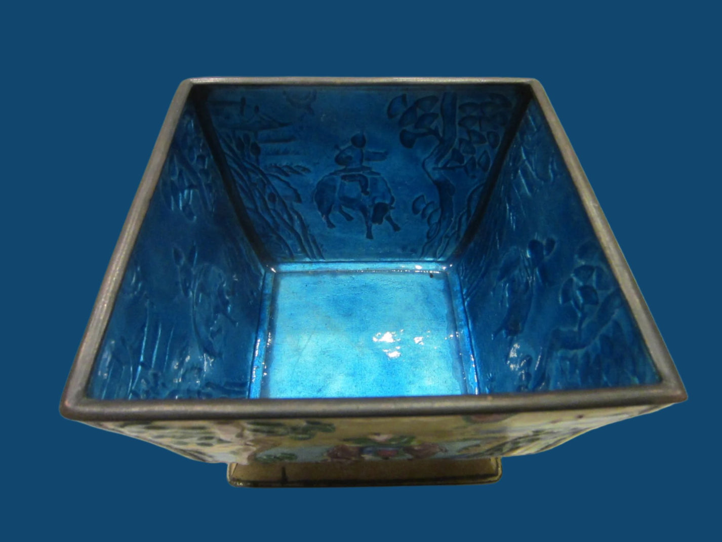 Hand Decorated Asian Metal Bowl – Designer Unique Finds