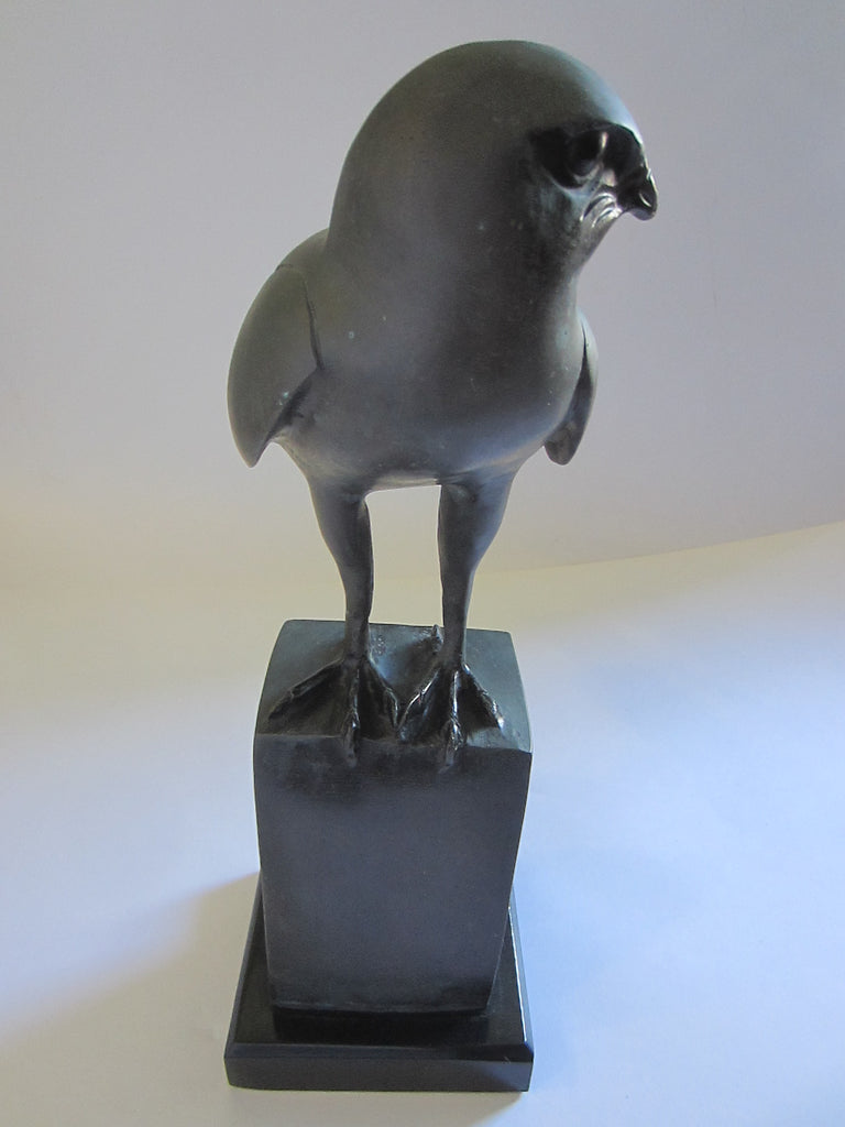 Monumental Bronze Sculpture Falcon On Black Stone Stand – Designer ...
