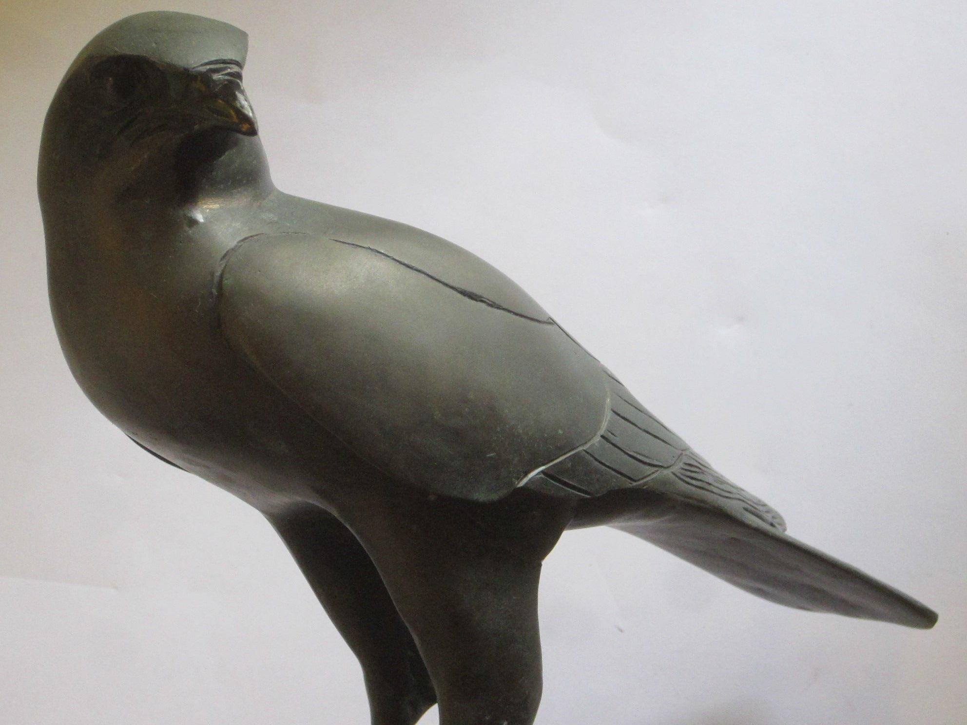 Monumental Bronze Sculpture Falcon On Black Stone Stand – Designer ...